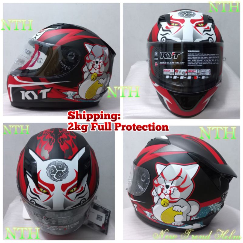 Jual Helm KYT R10 Kabuki Cat Original | Shopee Indonesia