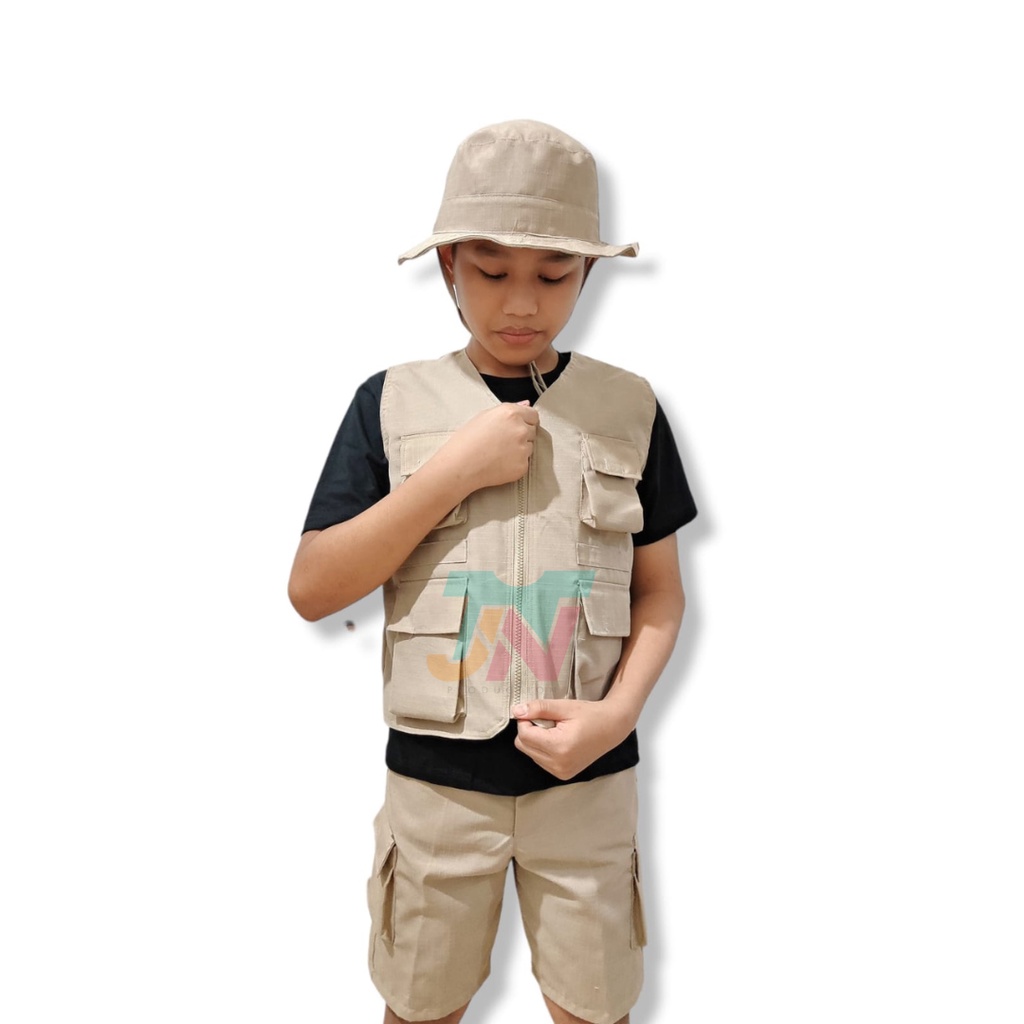 Jual Rompi anak petualang paket lengkap, Rompi Celana dan Topi Konveksi ...
