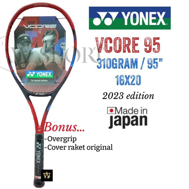 Jual Raket Tenis YONEX VCORE 95 2023 SCARLET Berat : 310g 95" / Tennis Racket | Shopee Indonesia
