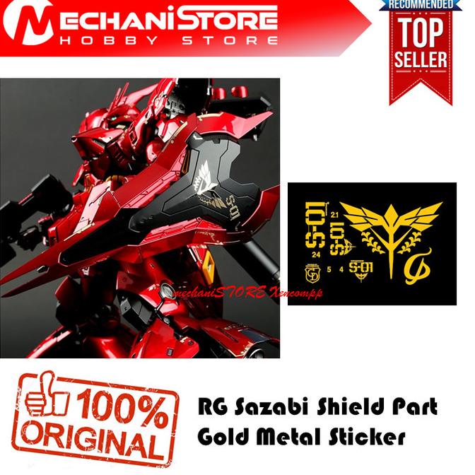 Jual Metal Stiker Sticker Rg Sazabi Shield Part By Delpi | Shopee Indonesia