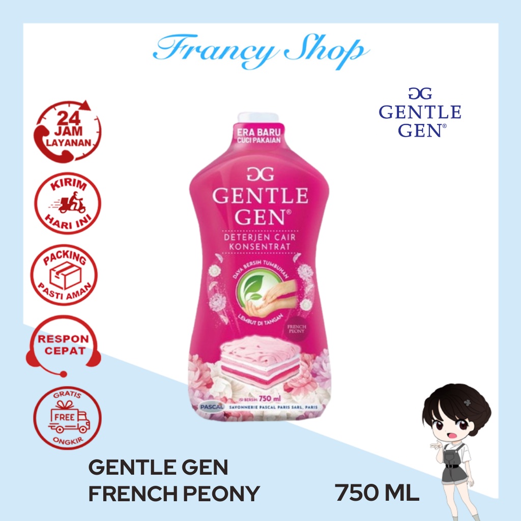 Jual Gentle Gen French Peony Deterjen Cair 700 ml | Shopee Indonesia