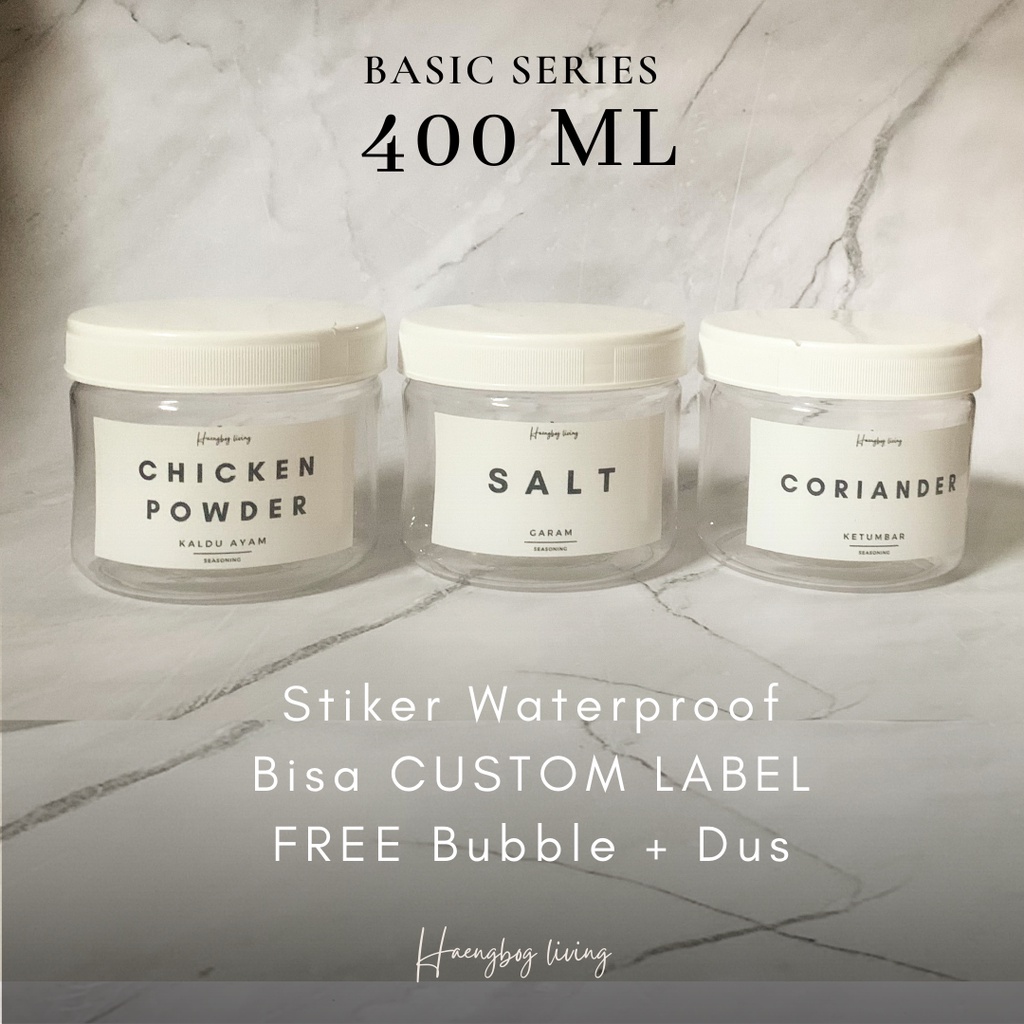 Jual Toples Tempat Penyimpanan Gula Terigu Free Stiker Label Aesthetic ...