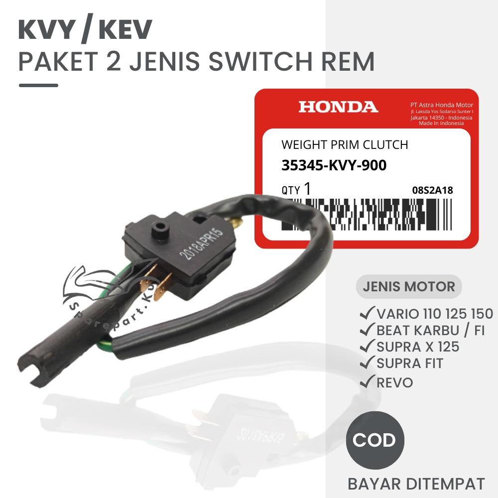Jual (MURAH) PAKET 2 JENIS SWITCH REM BELAKANG BEAT + SWITCH REM DEPAN ...