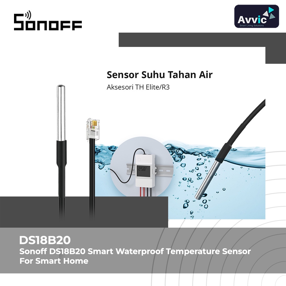 Jual Sonoff DS18B20 Smart Temperature Sensor Suhu Waterproof Smart Home ...