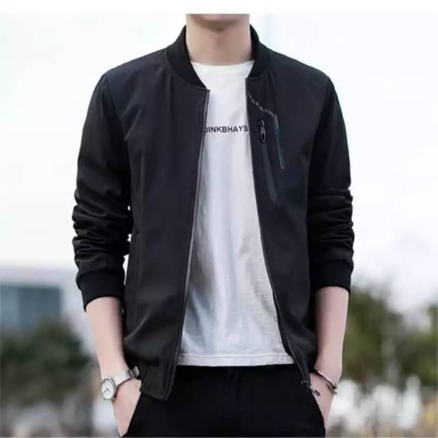Jual JAKET PRIA MODEL TERBAIK PALING KECE SIMPLE SEMI FORMAL/BOMBER ...