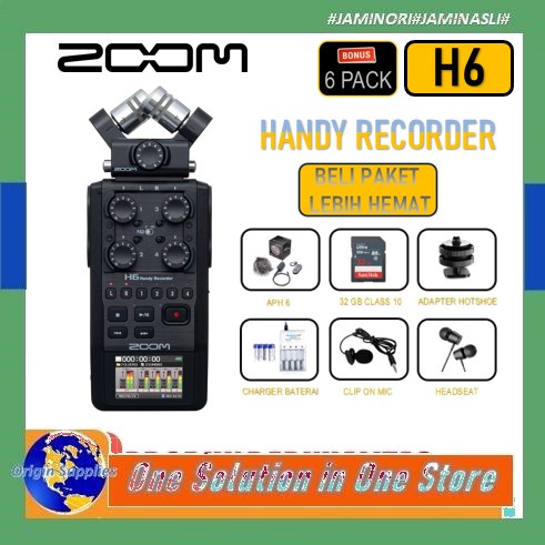 Jual Zoom H6 HANDY RECORDER+Zoom APH-6 Accesories Pack | Shopee Indonesia