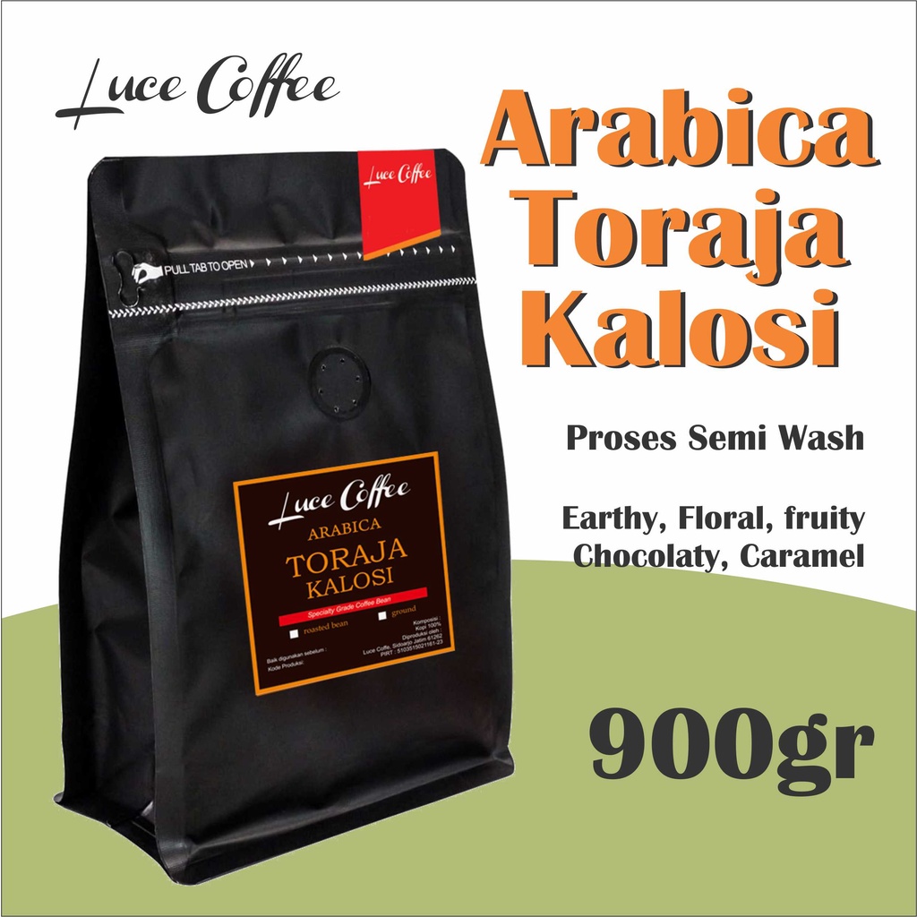 Jual Luce Coffee Kopi Arabica Toraja Kalosi 900gr - Biji atau Bubuk ...