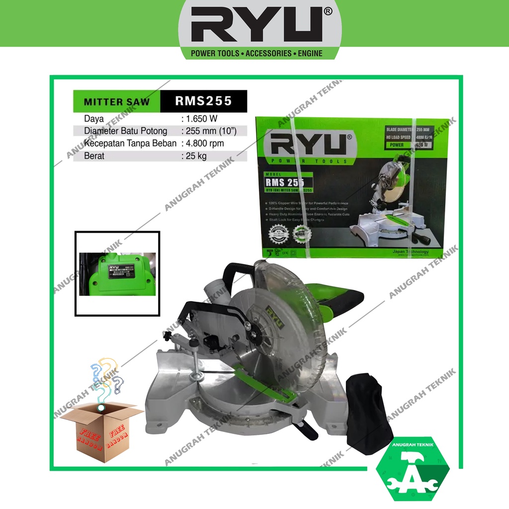 Jual RYU Mesin Potong Alumunium Miter Saw RYU RMS 255 10 inch RYU by ...