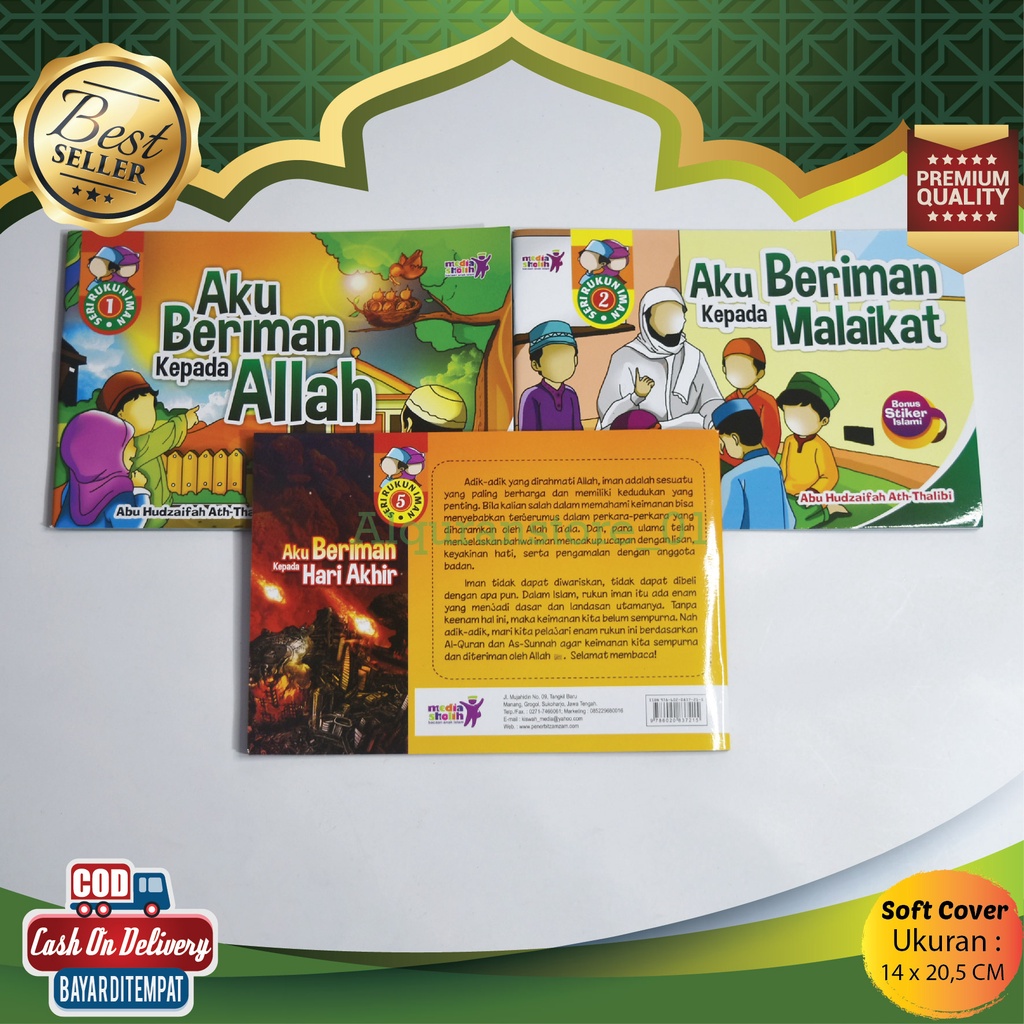 Jual Buku Cerita Anak Seri Rukun Iman 1 Set Dapat 6 Buku Penerbit Media ...