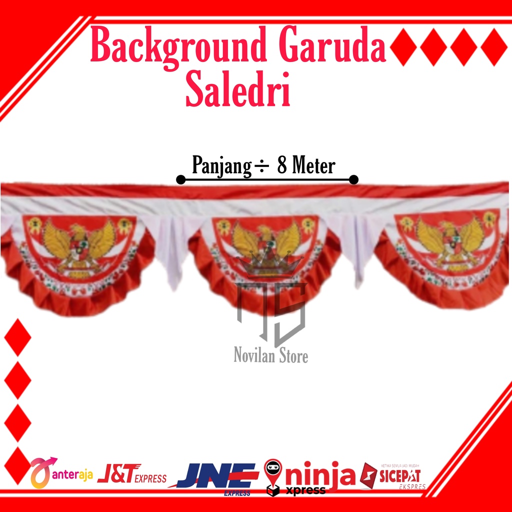 Jual Bendera Background Garuda Saredli Panjang 8/4 meter | Shopee Indonesia