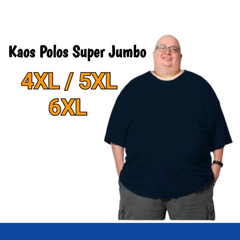 Jual Kaos polos oblong big size jumbo 2XL 3XL 4XL 5XL 6XL lengan pendek ...
