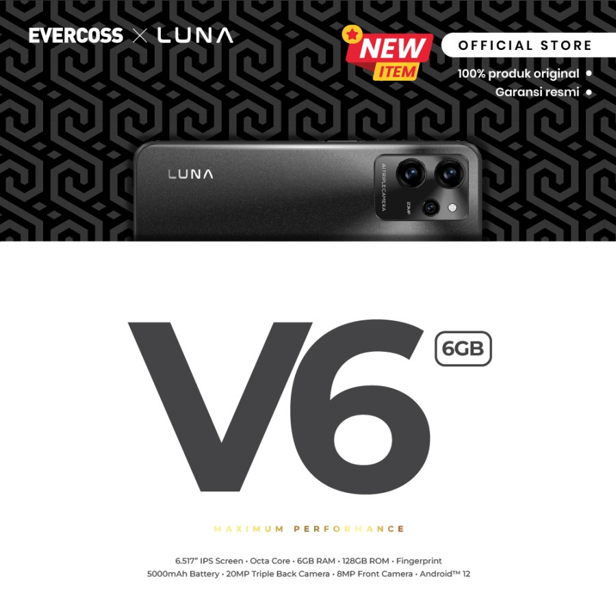 Jual Luna V6 6/128 Ram 6GB Internal 128GB Garansi Resmi | Shopee Indonesia