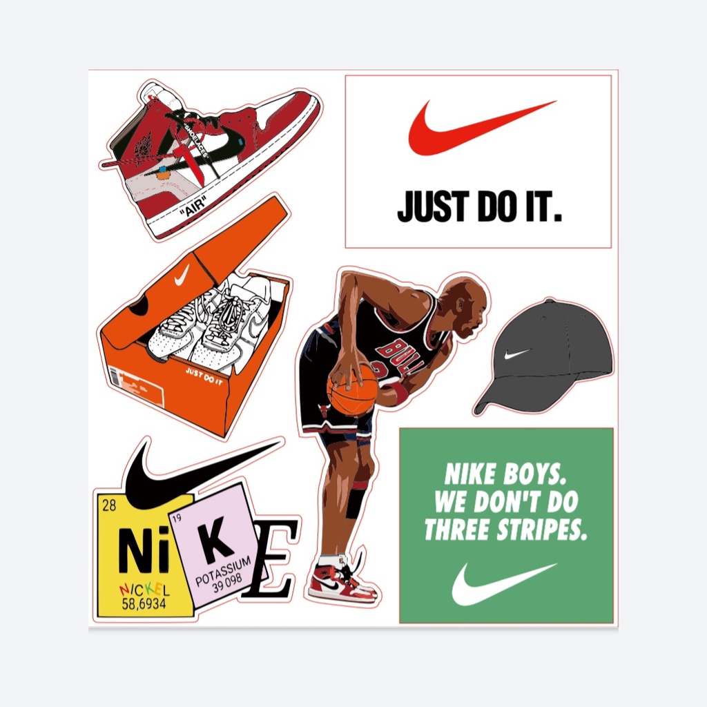 Jual Stiker Pack Nike Logo Shoes stiker sepatu | Shopee Indonesia