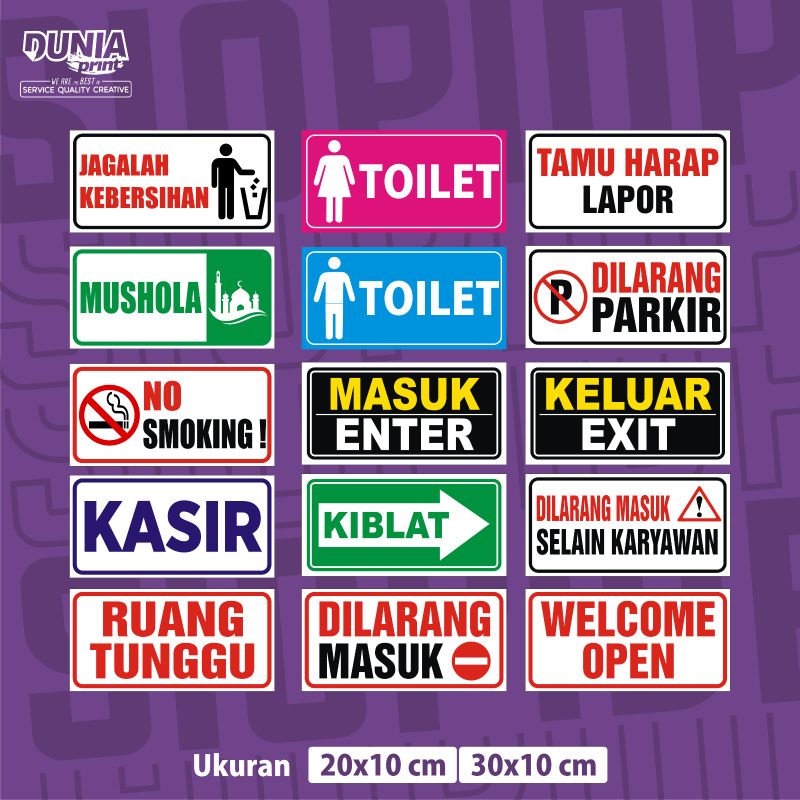 Jual TULISAN OPEN CLOSE BUKA TUTUP PINTU TOKO/PAPAN TANDA RUMAH ...