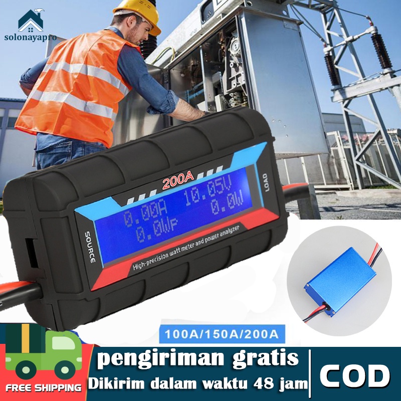 Jual Watt Meter DC 60V 150A Digital LCD Display Lipo Battery Power ...