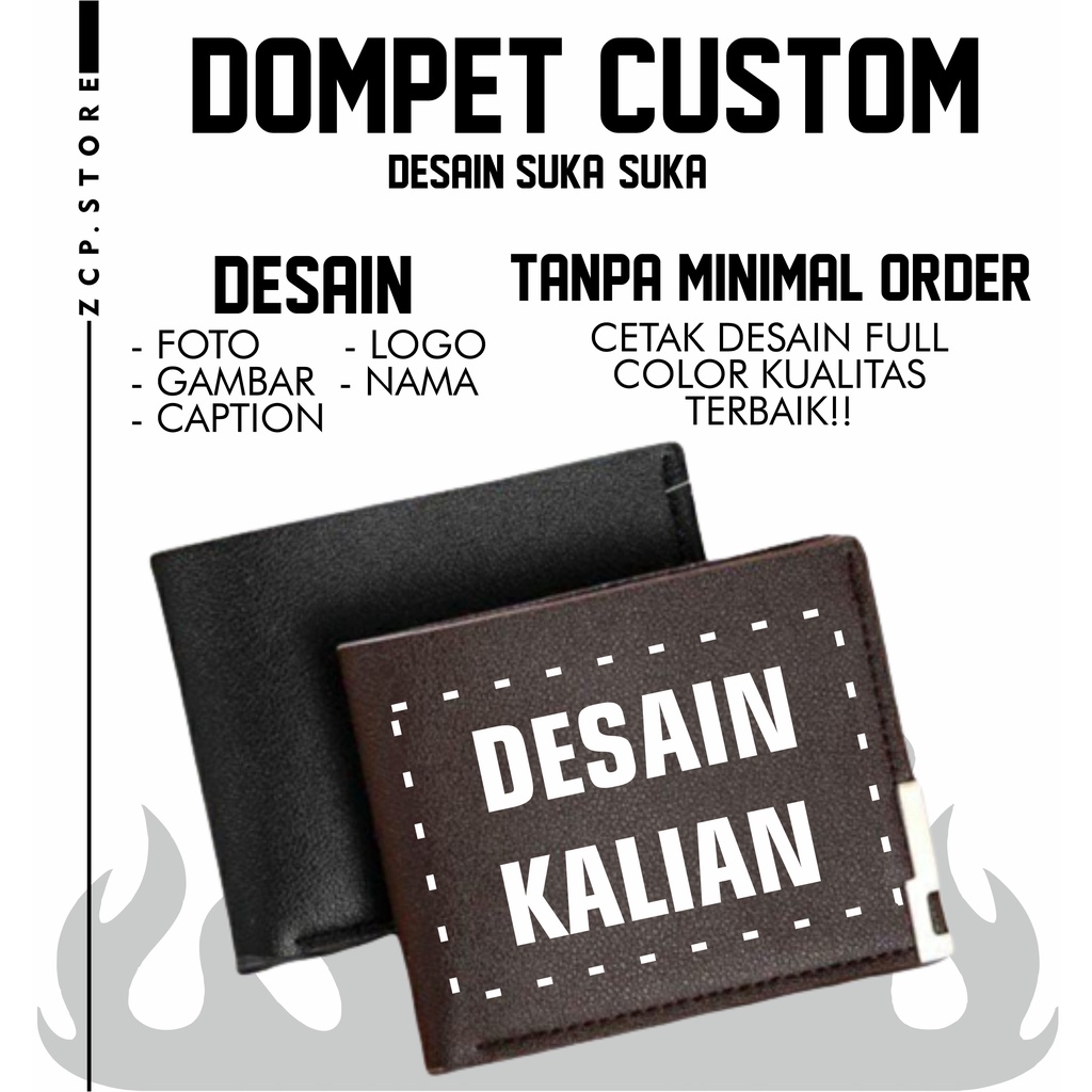 Jual DOMPET KULIT CUSTOM DESAIN | DOMPET KULIT | DOMPET CUSTOM | Shopee ...
