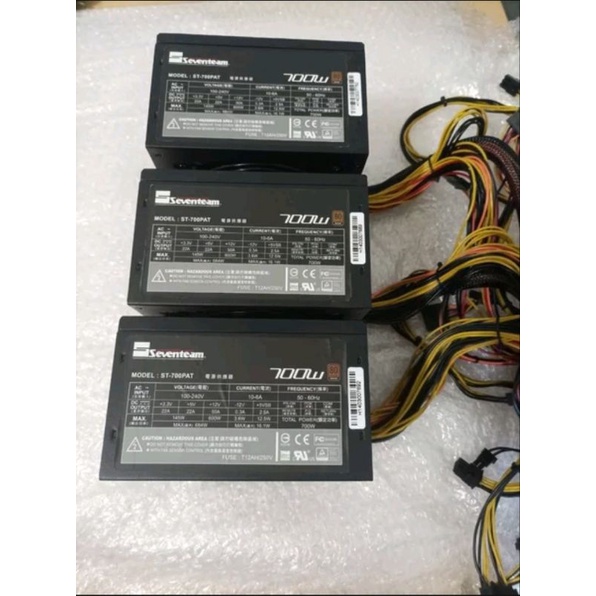 Jual PSU power suplay PC Gaming merk seventeam 700 Watt 80 plus Bronze ...