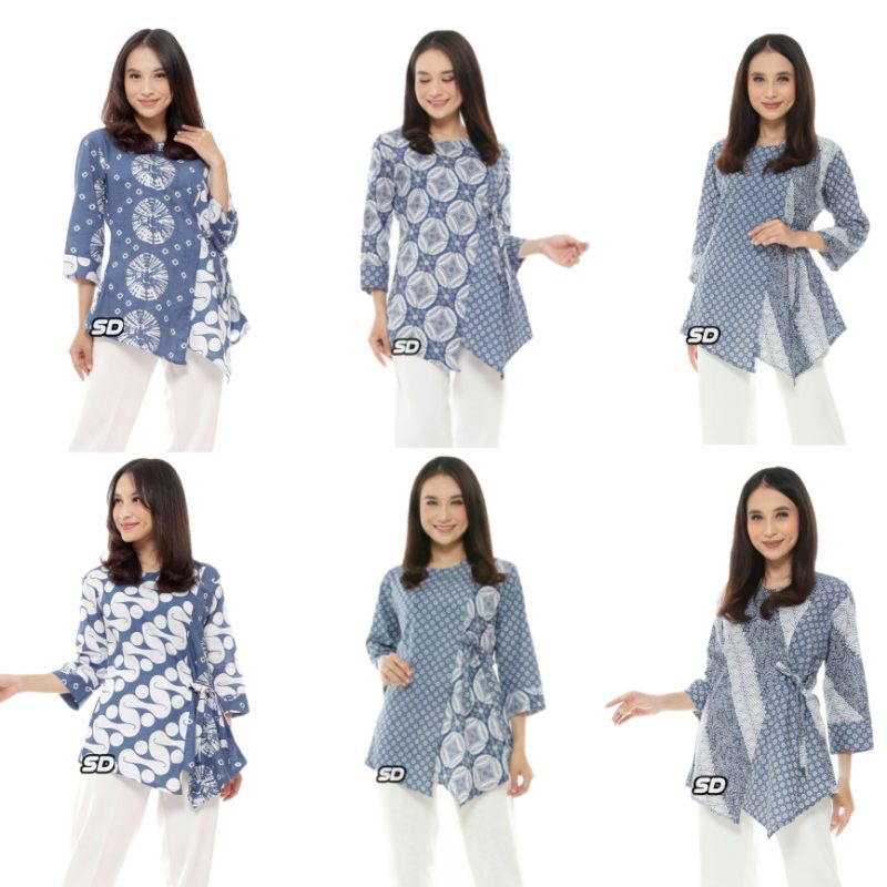 Jual BAJU BATIK WANITA MODERN MONALISA GENES M,L,XL asli PEKALONGAN ...