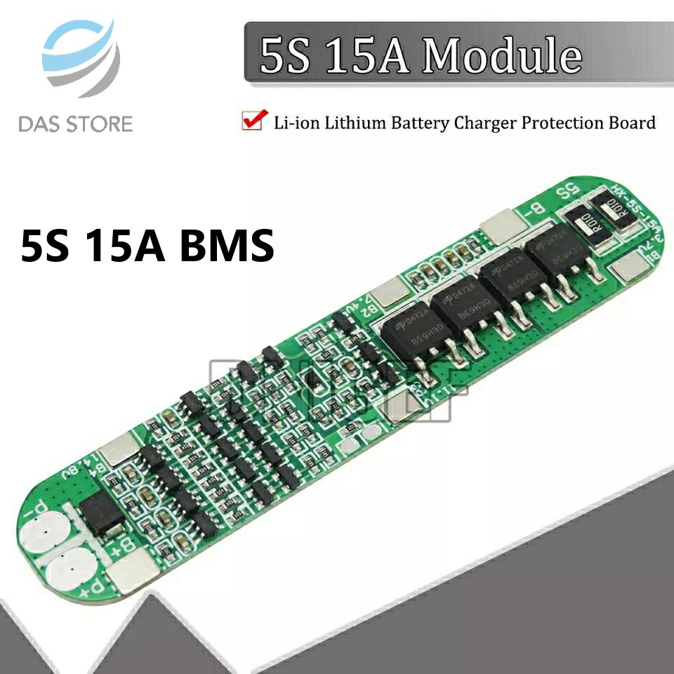 Jual BMS 5S 15A 18.5V 20V Modul baterai li ion li polymer baterai ...