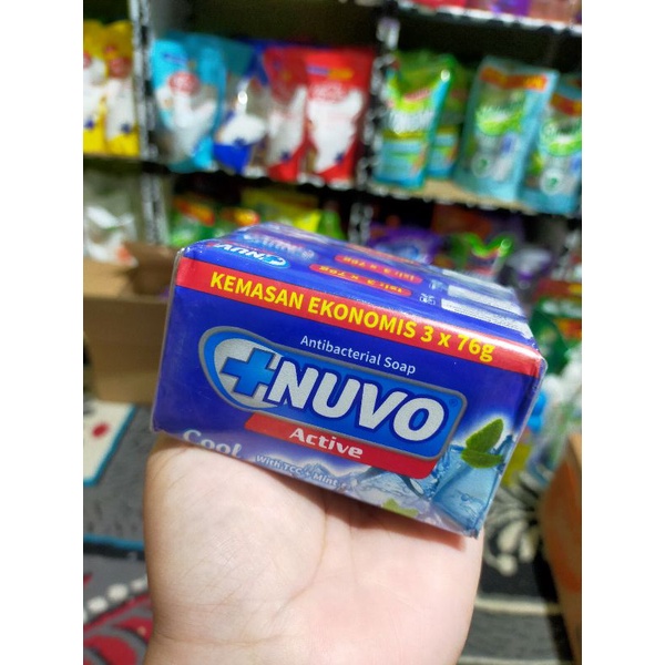 Jual Nuvo Cool Sabun Mandi Kesehatan 3x76g | Shopee Indonesia