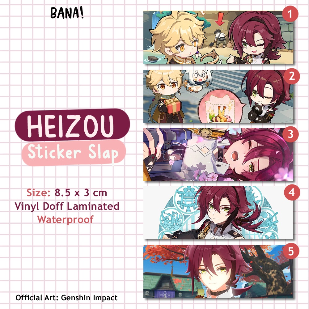 Jual Stiker Slap Genshin Impact HEIZOU | BANA | Shopee Indonesia