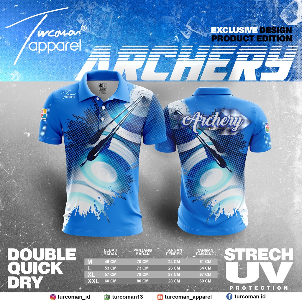 Jual Baju Archery kaos panahan Jersey atasan olahraga Polyester Dryfit ...