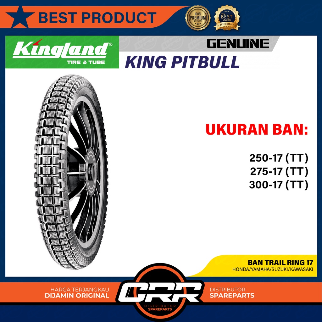 Jual BAN SEMI TRAIL KINGLAND PITBULL UKURAN 250-17 275-17 300-17 RING VELG PELK 17 TUBETYPE BAN ...