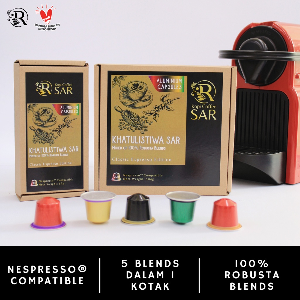 Jual Khatulistiwa SAR - Assorted Edition Full Robusta Blends Nespresso Compatible Coffee ...