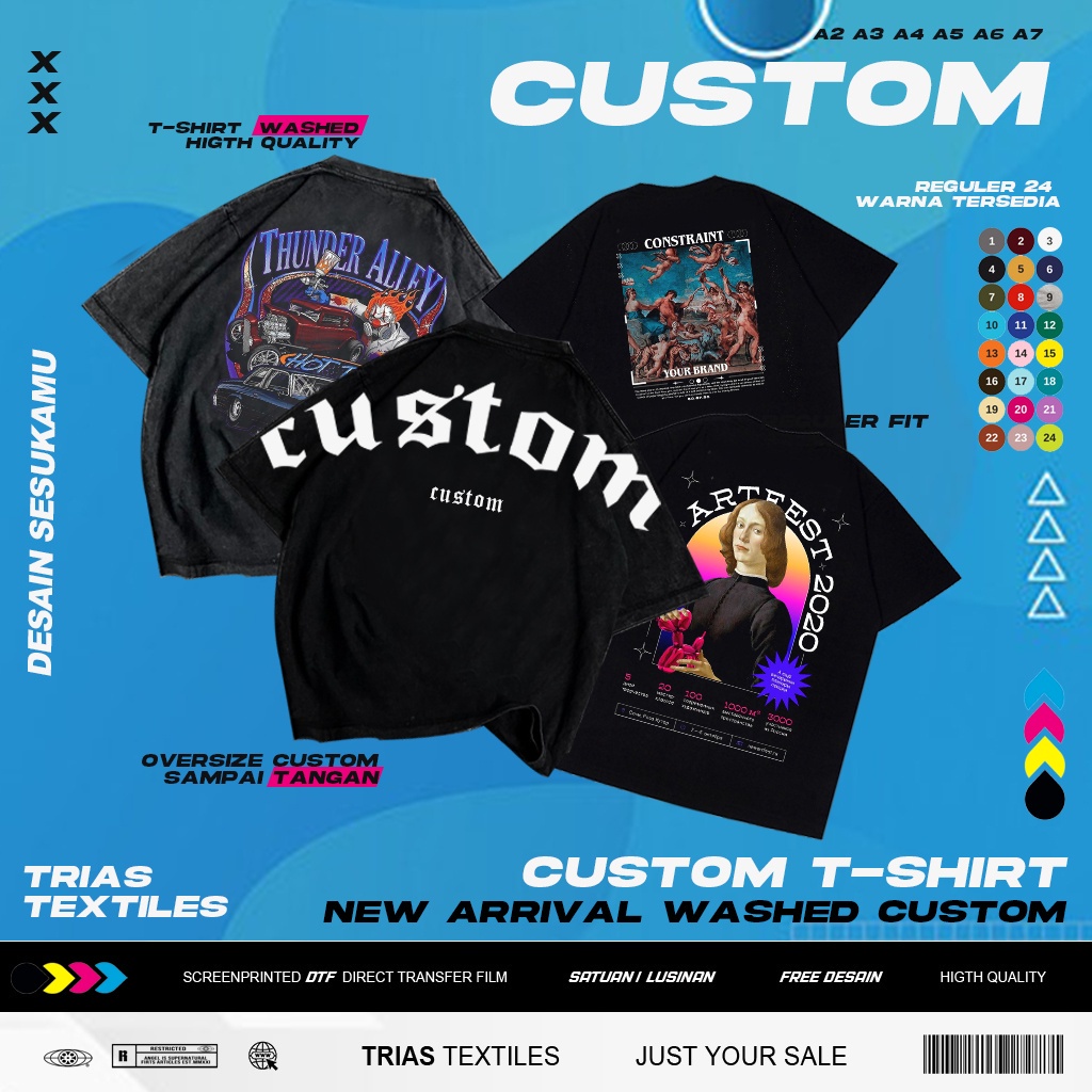 Jual Custom Tshirt Satuan / Sablon Kaos Satuan / Sablon kaos Oversize ... Jual Custom Tshirt Satuan / Sablon Kaos Satuan / Sablon kaos Oversize ...