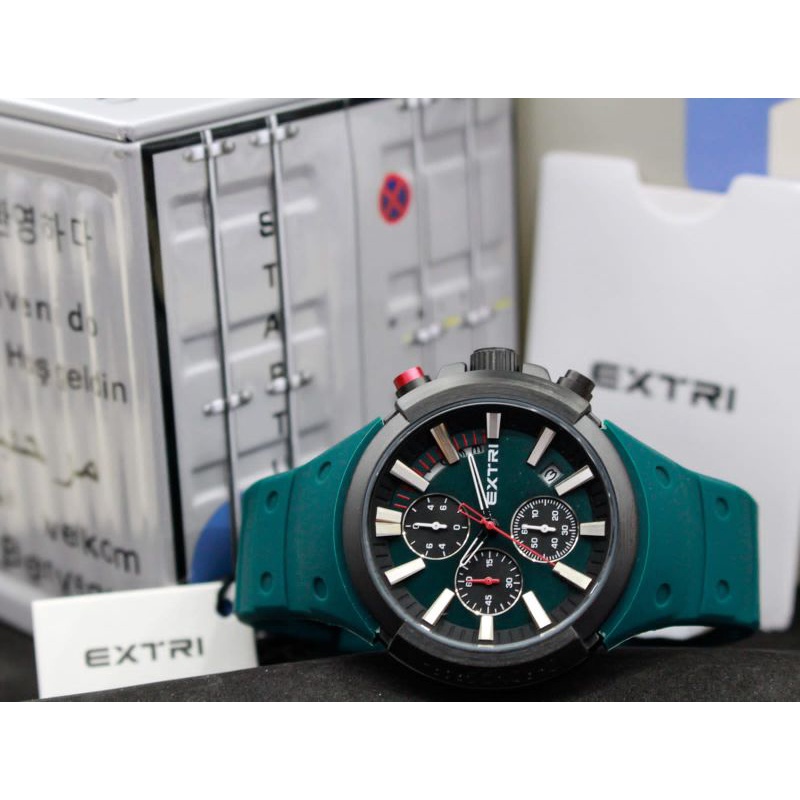 Jual Jam Extri X 6058 chronograph x6058 bergaransi free tin box ...