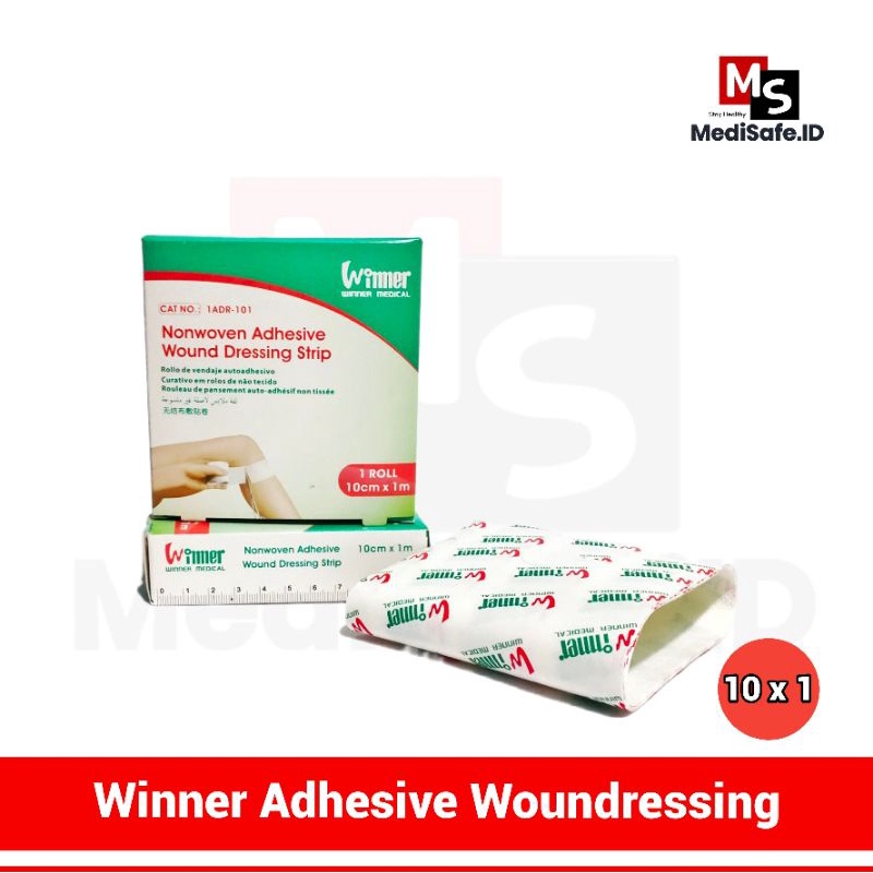 Jual Winner Adhesive Wound Dressing 10cm X 1m Plester Non Woven / Roll ...