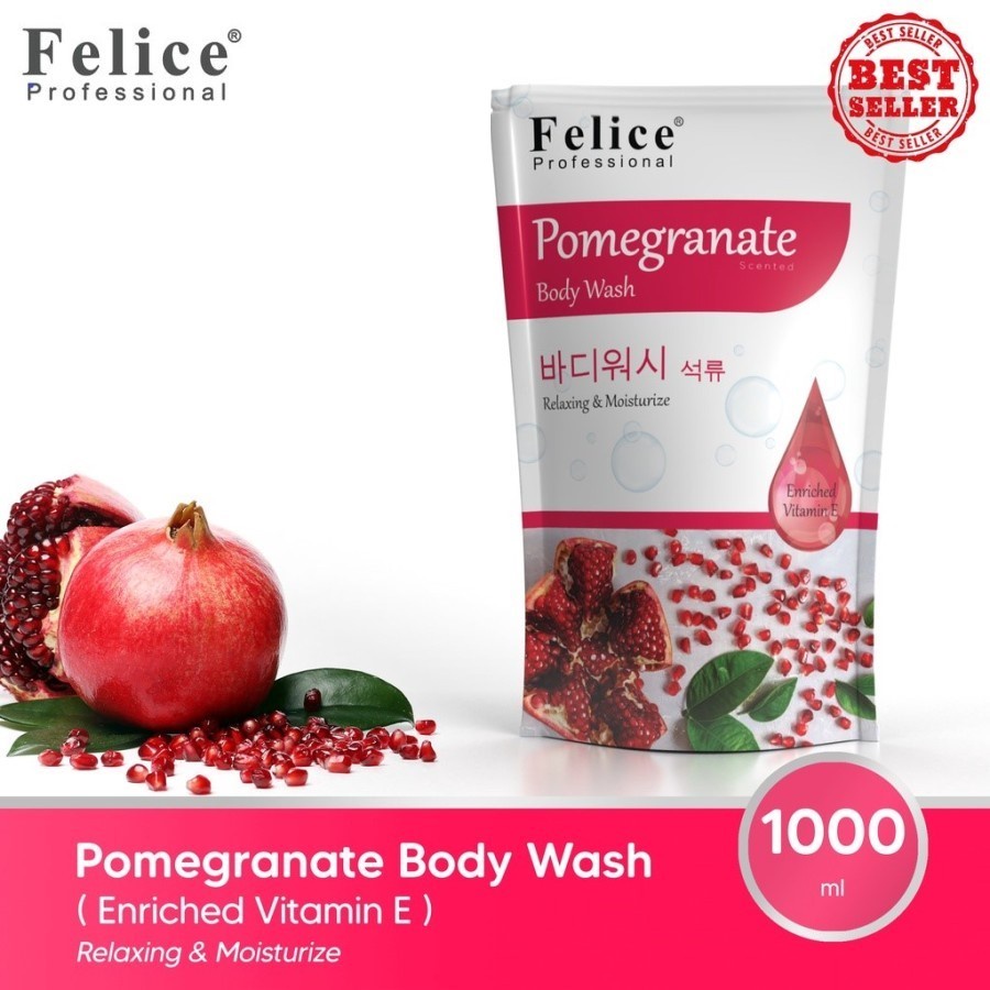 Jual Felice Profesional Body Wash 1000ml - All varian Aroma | Shopee Indonesia