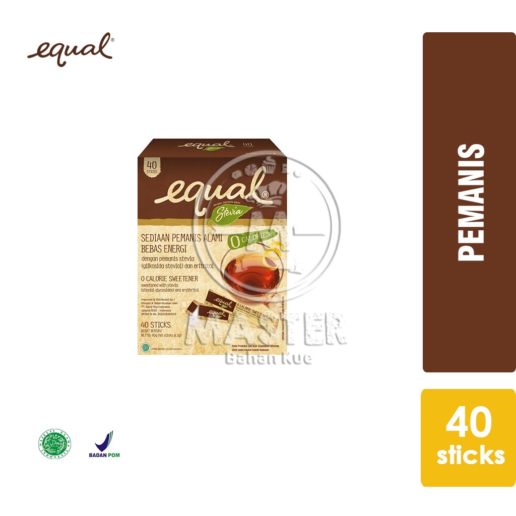 Jual Gula Pemanis Equal STEVIA Sweetener Nol Kalori [1 Box isi 40stik ...