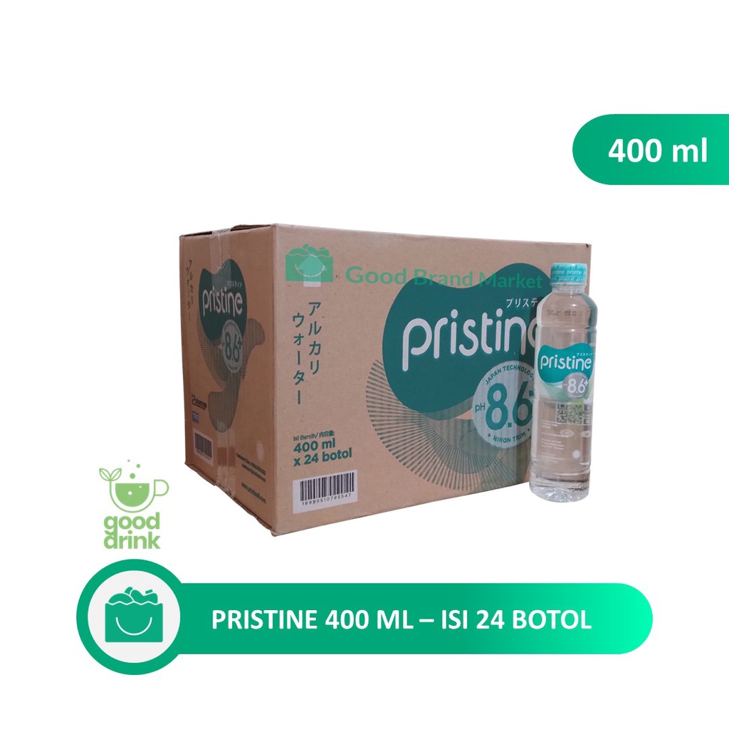 Jual Pristine Air Mineral Sehat 1 Dus Isi 24 Kemasan Botol 400 ml | Shopee Indonesia