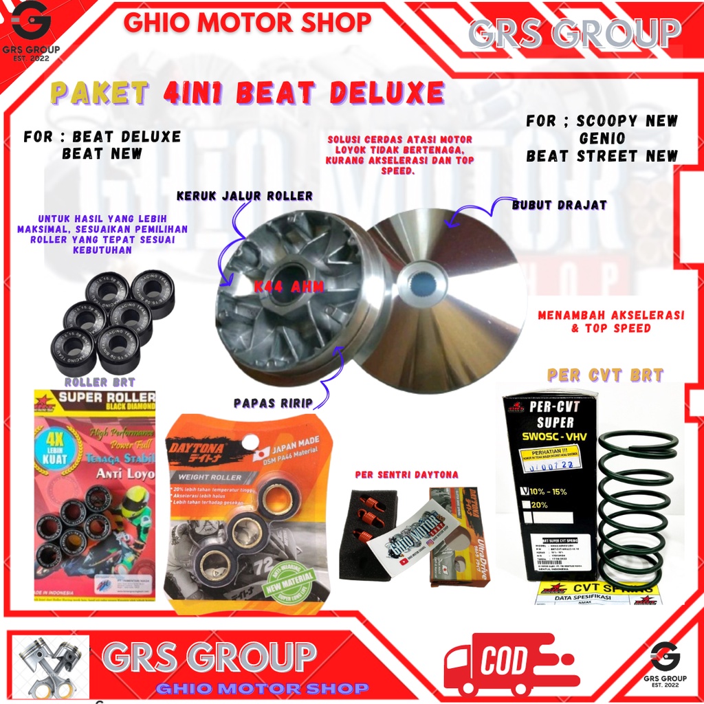Jual Promo Paket cvt 4IN1 Beat Deluxe Beat New Scoopy New Genio Beat ...