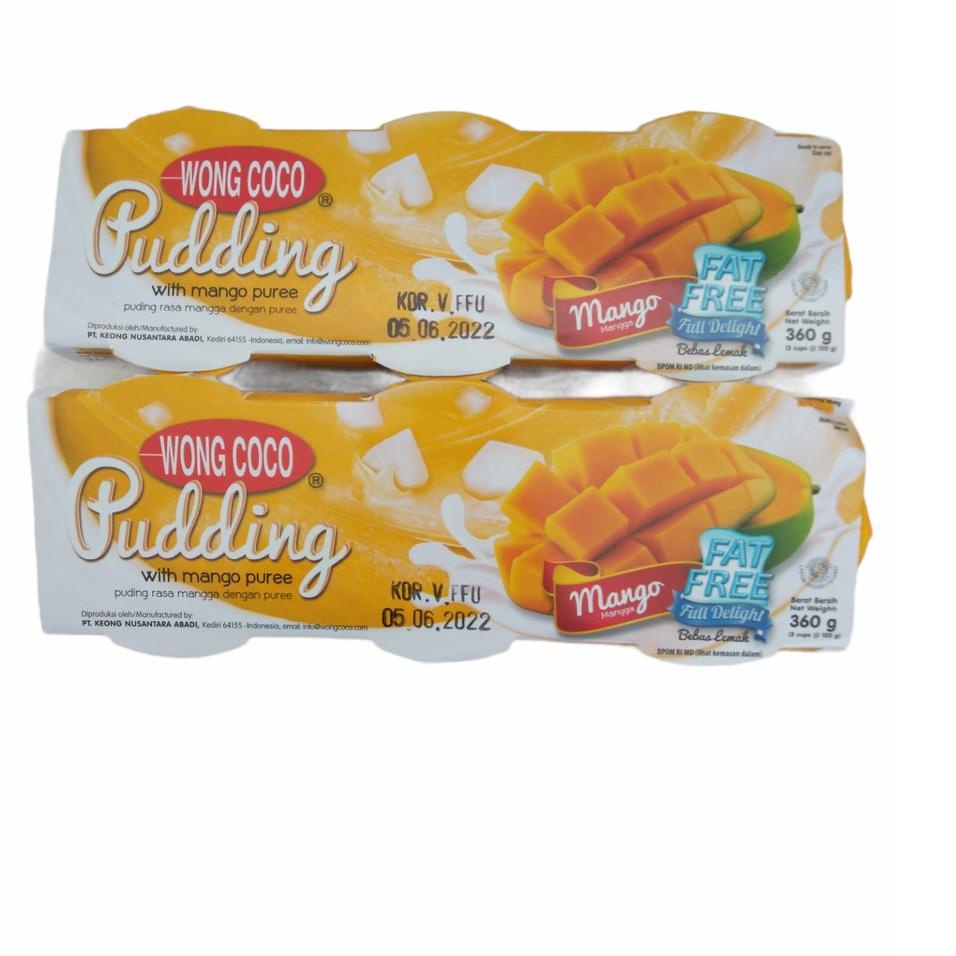 Jual kodeb0B5n Wong Coco Pudding Mango Isi 3x120gr (360Gram) | Shopee ...