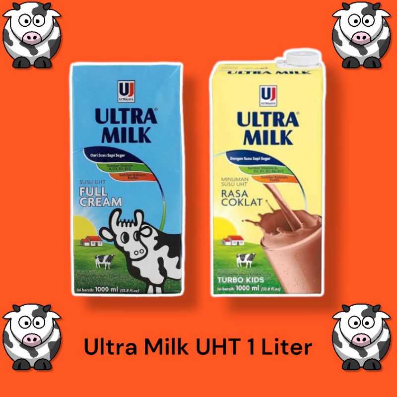 Jual Susu Ultra Milk UHT Full Cream / Coklat / Chocolate 1 Liter / 1 L ...