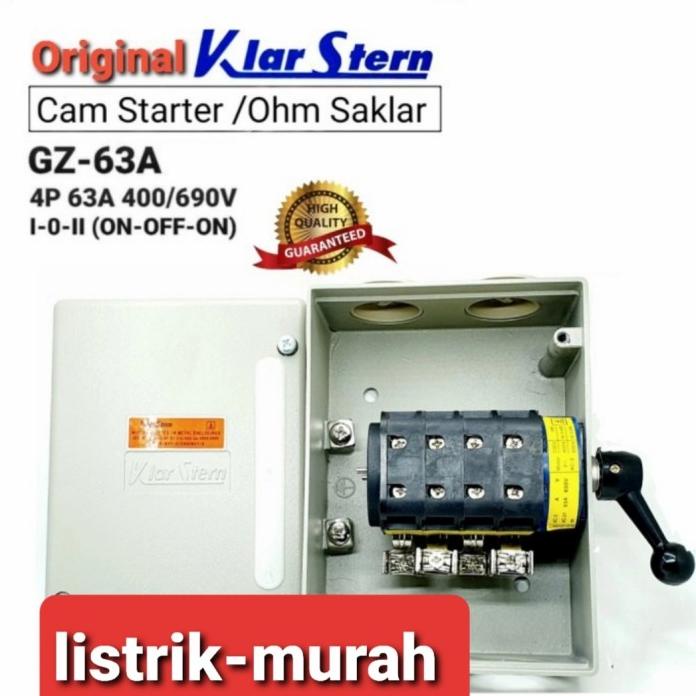 Jual Klarstern Gz 63A 4P 4 Pole Ohm Saklar Handel Pln Genset 102 On-Off ...
