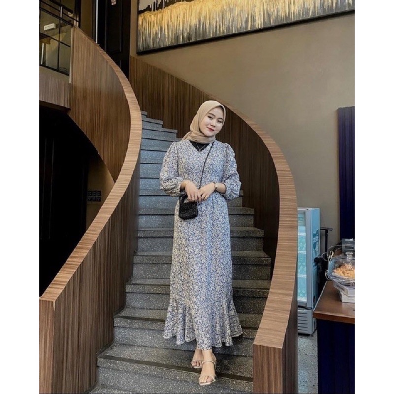 Jual AIMEL FISHTAIL MAXI DRESS - KOREAN MAXI DRESS | Shopee Indonesia