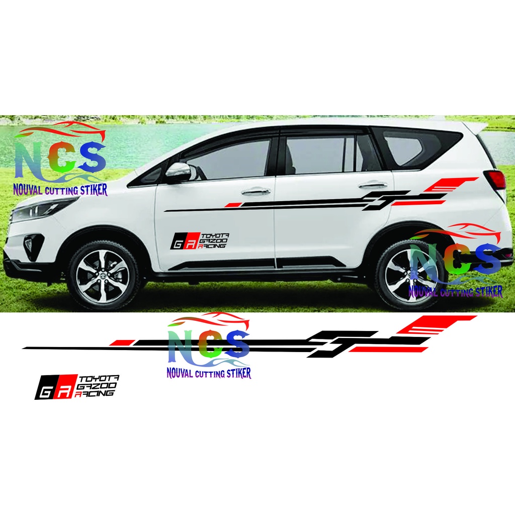 Jual sticker stiker stripe list mobil innova cutting sticker toyota ...