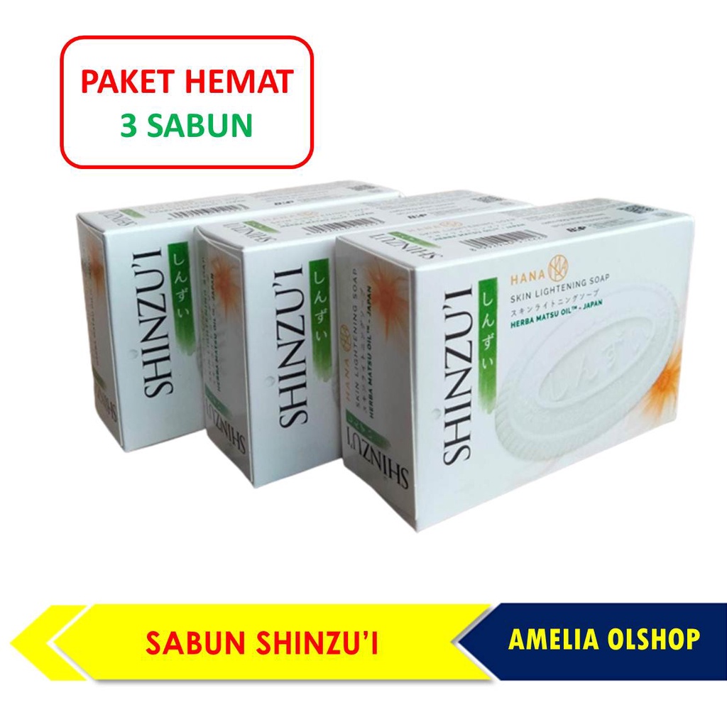 Jual Paket Hemat 3 Sabun Shinzu'i Skin Lightening Bar Soap 80gr | Sabun ...