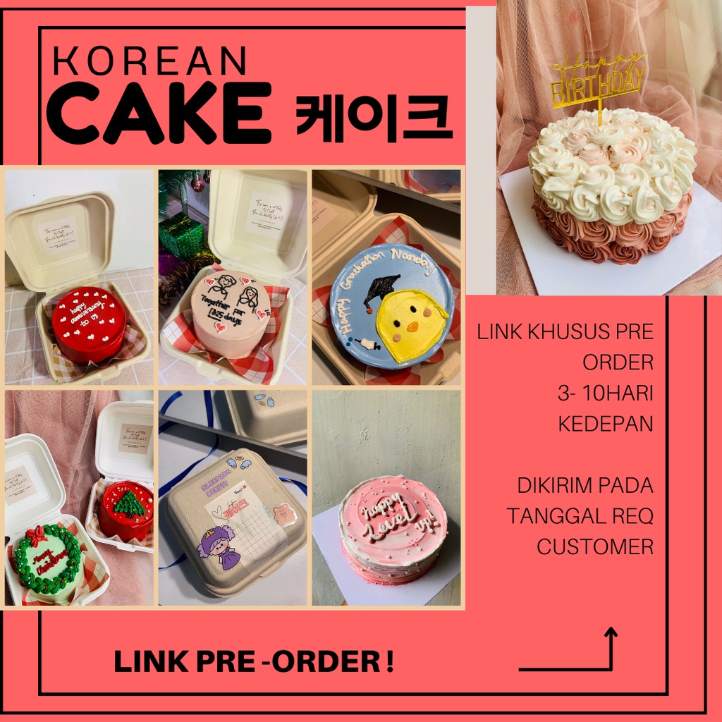 Jual Pre Order PO Korean Custom Bento Cake /Korea Birthday Cake/ Kue ...
