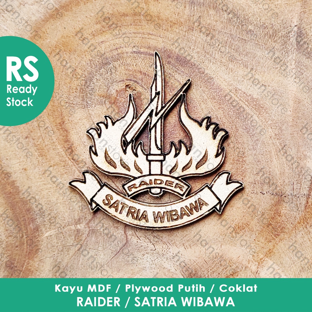 Jual RS 18 / 20 / 22 / 25 cm Logo RAIDER / SATRIA WIBAWA / Emblem / Lambang Kayu MDF / Plywood ...