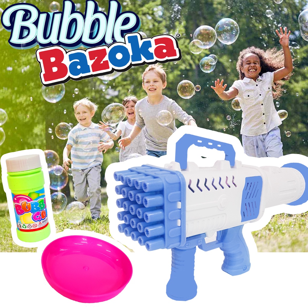 Jual Mainan Bubble Gun Bazoka 25 Hole Rocket Launcher/ Gelembung Sabu ...