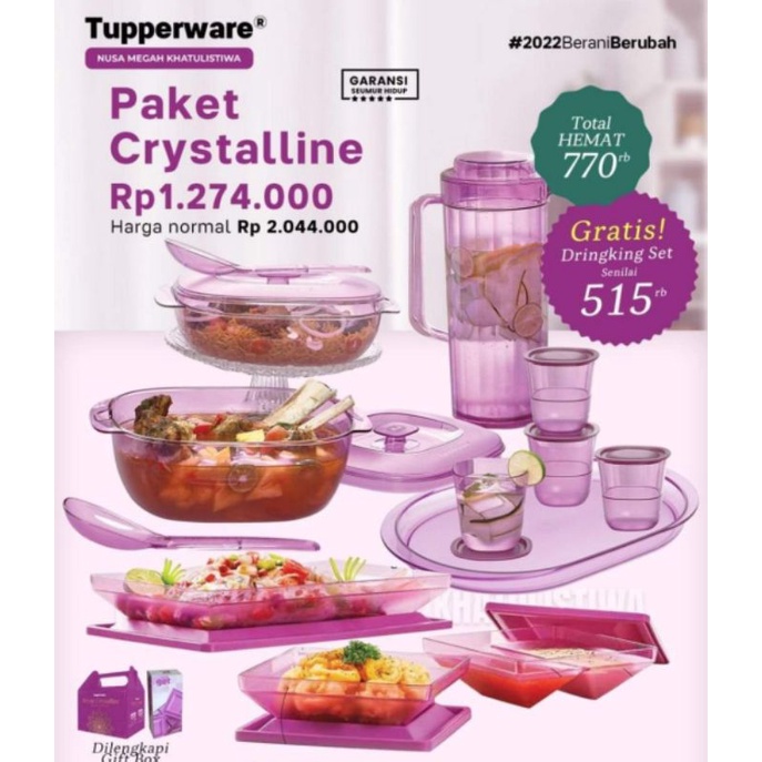 Jual Paket Crystalline Tupperware | Shopee Indonesia
