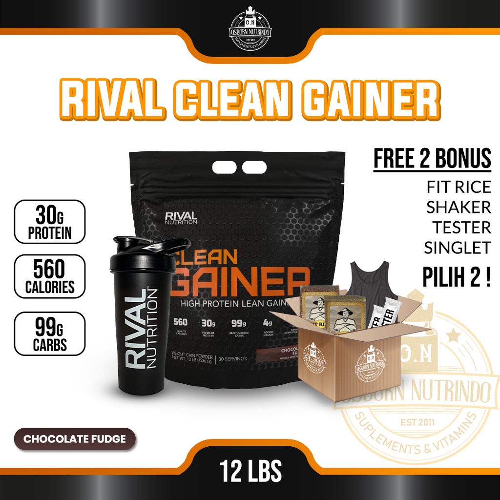 Jual Rival Nutrition Clean Gainer 12 LBS | Shopee Indonesia