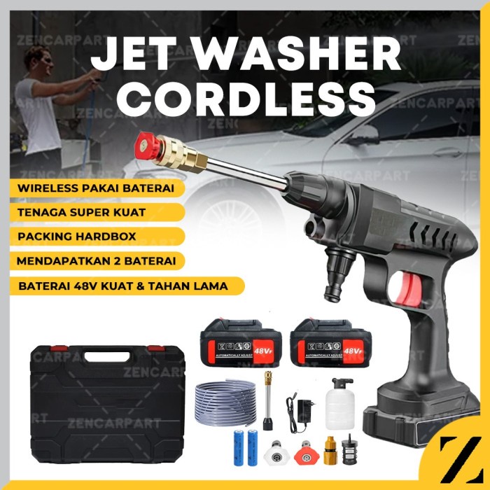 Jual ALAT CUCI MOBIL JET WASHER WATER SPRAY GUN CORDLESS PORTABLE ...