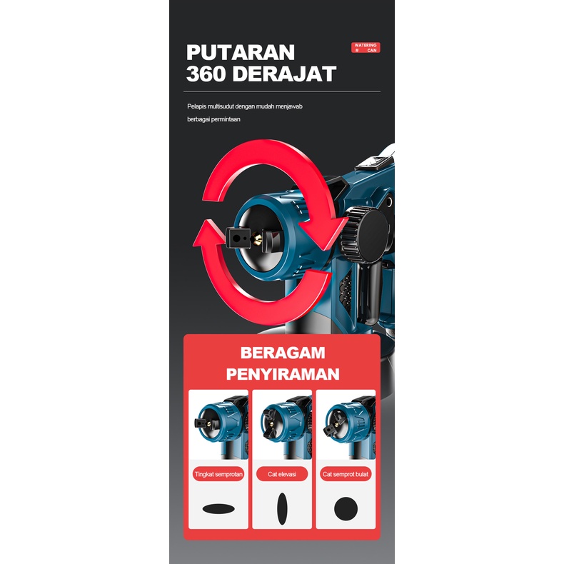 Jual IRONHOOF 800ML Electric Spray Gun 850W Paint Mesin Cat Semprot Elektrik semprot Cat Alat ...