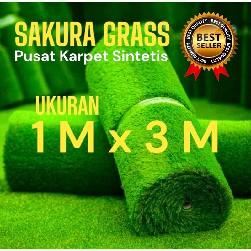 Jual KARPET RUMPUT SINTETIS 100 X 300 CM TIPE SWISS 30 MM PALING PROMO ...