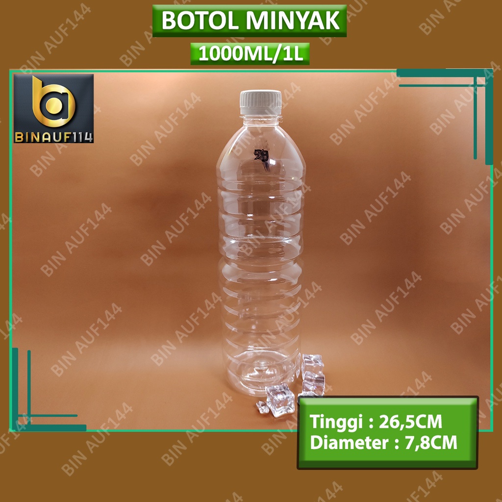 Jual Botol Minyak 1L/1000ML/PET / Botol Plastik Binauf114 (Grosir ...